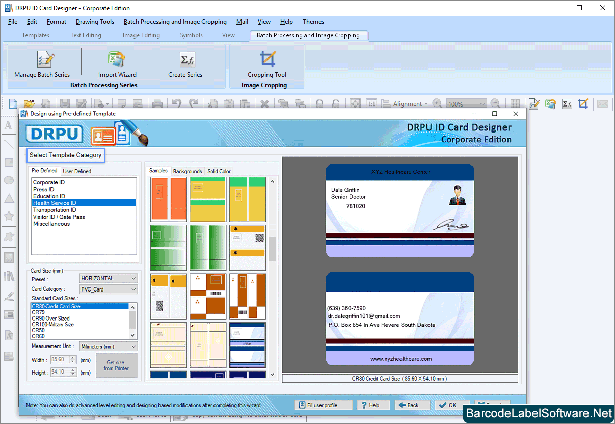 Screenshots of ID Cards Maker (Corporate Edition) to create multiple id ...