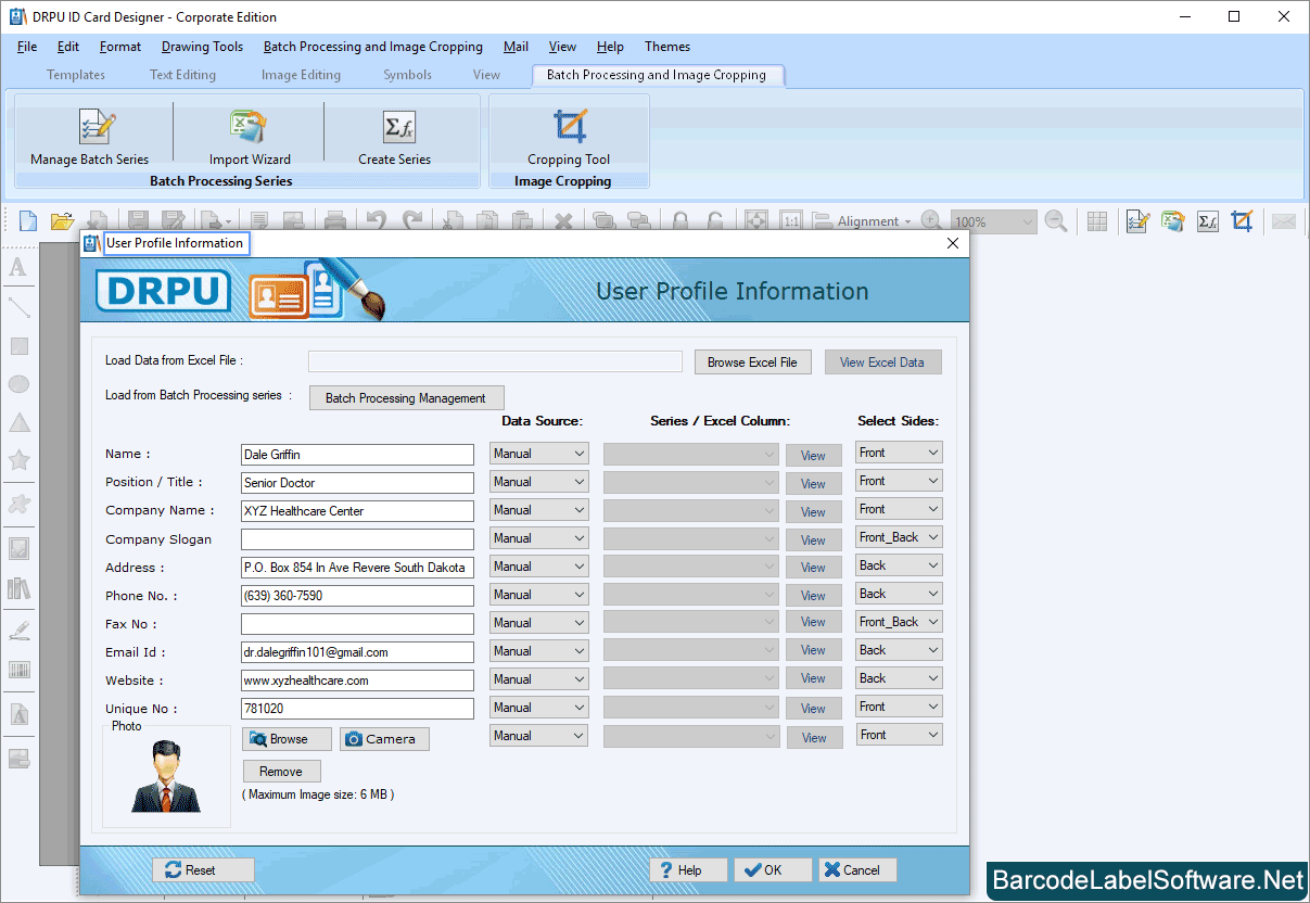 Screenshots of ID Cards Maker (Corporate Edition) to create multiple id ...